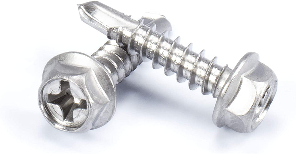 #8 Size, 3/4" Length (19mm) - Self Tapping Screw -- Self Drilling Scre ...