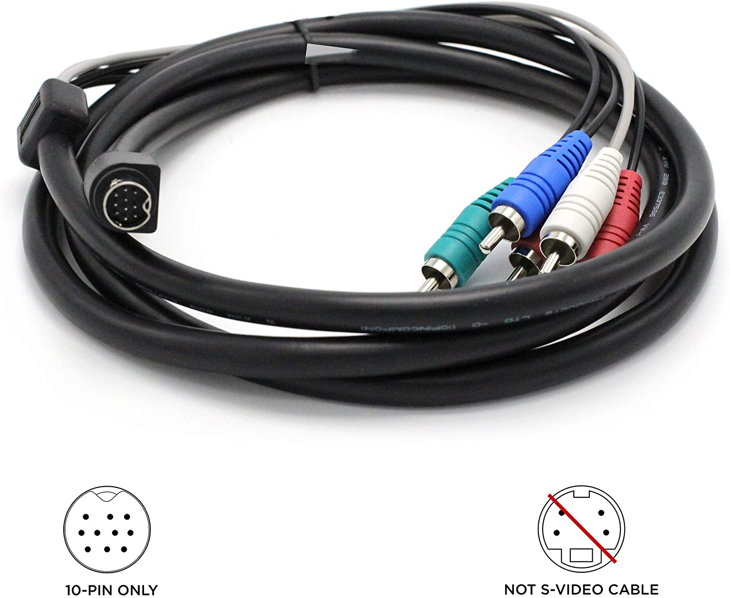 10 Pin Audio and Video Cable NOT S-VIDEO CABLE; for: H25, C31, C41, c4 ...